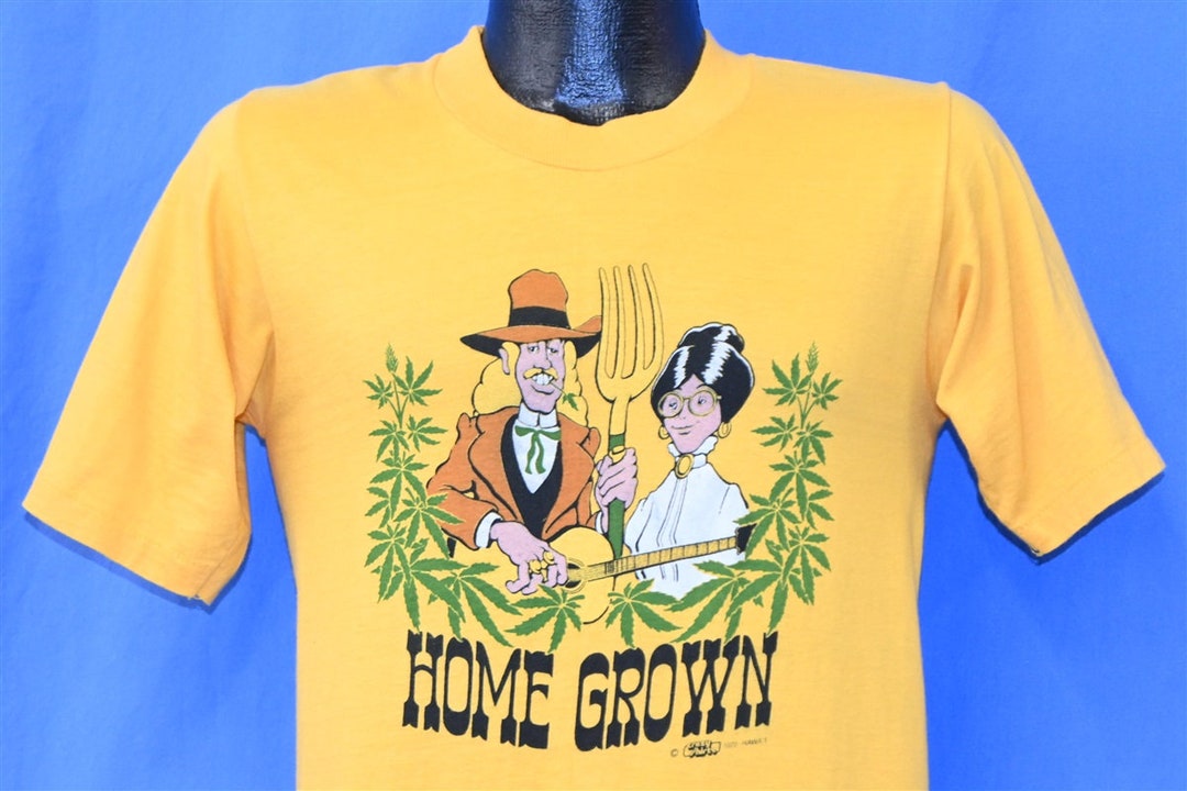 70s Home Grown Marijuana Pot Farmers American Gothic Crazy Shirts ...