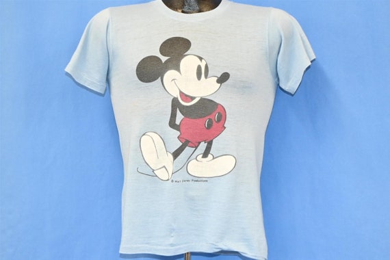 80s Mickey Mouse Walt Disney Cartoon Distressed Blue … - Gem