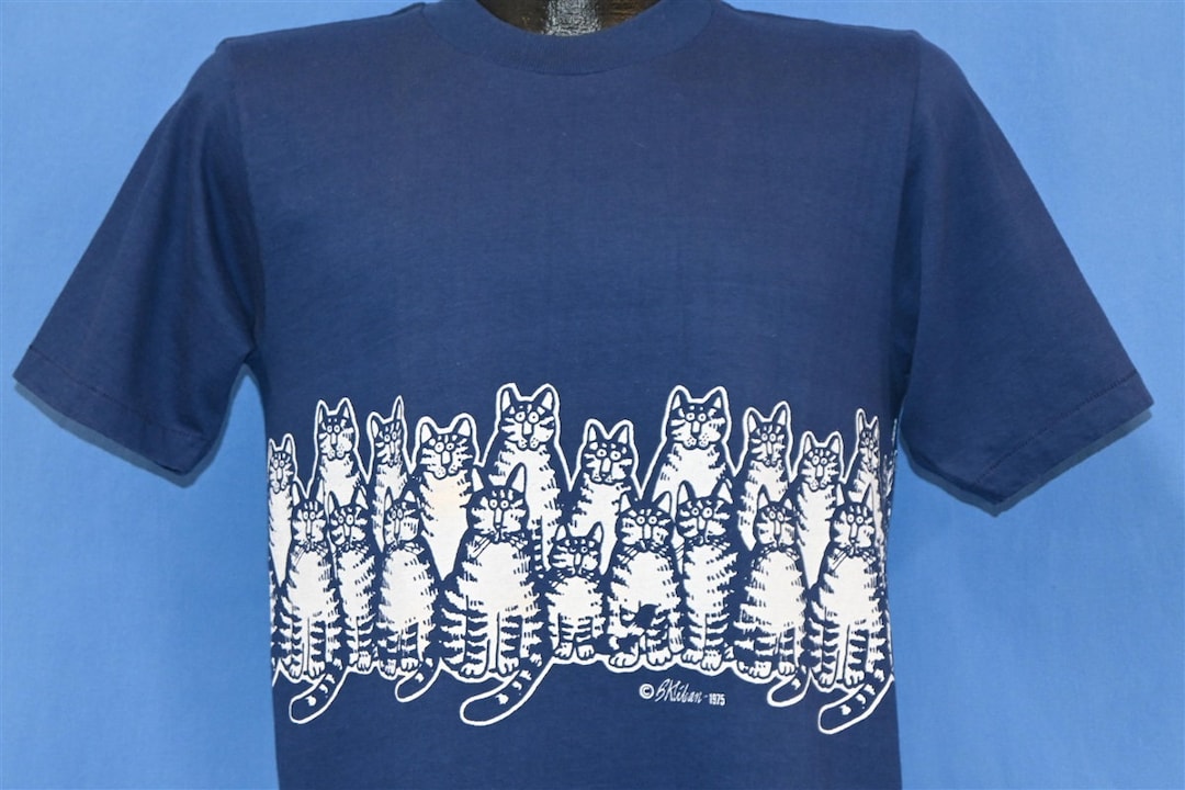 70s B. Kliban Fat Cat Crazy Shirts Hawaii Wraparound Cartoon T-shirt ...