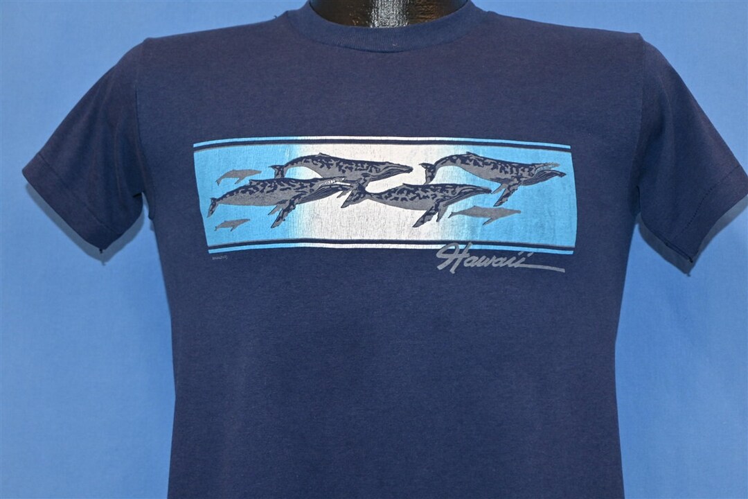 80s Humpback Whale Hawaii Marine Ocean Life Animal Tourist T-shirt ...