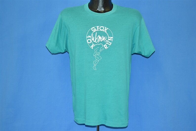80s G. Fox Women's 10K Run George Teal T-shirt Medium - Etsy