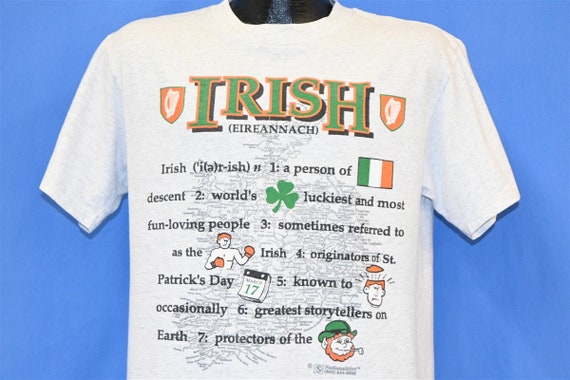 90s Irish Definition Flag Symbol Shamrock t-shirt Med… - Gem