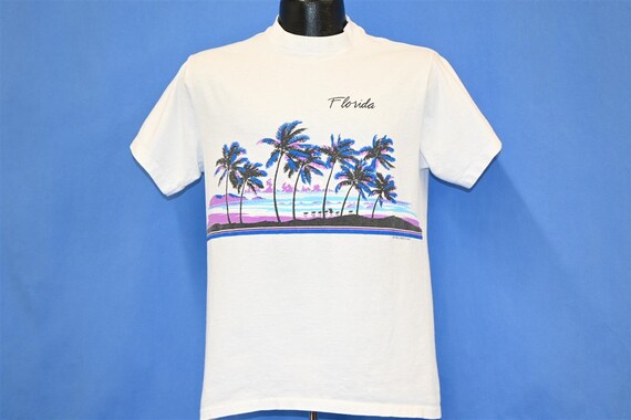 90s Florida Beach Sunset Ocean Palm Tree Vacation t-s… - Gem
