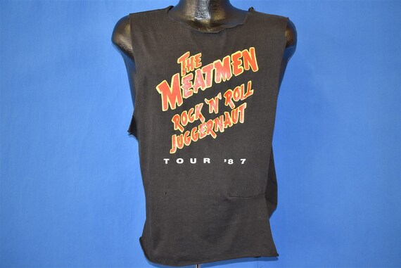 80s The Meatmen Rock n Roll Juggernaut 1987 Tour t-sh… - Gem