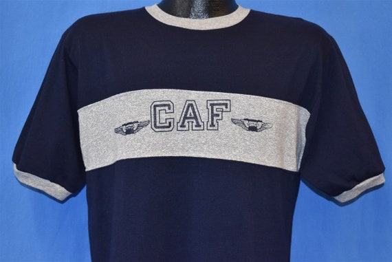 80s Canadian Armed Forces CAF Logo Military Ringer t-… - Gem