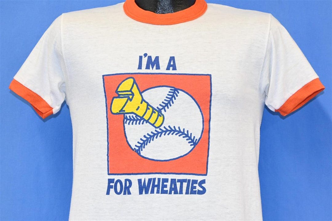 70s I'm A Screwball for Wheaties Breakfast Cereal Orange Ringer T-shirt ...