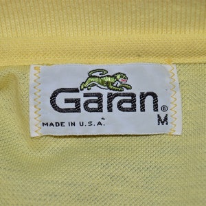80s Garan Light Yellow Golf Animal Polo Shirt Small - Etsy