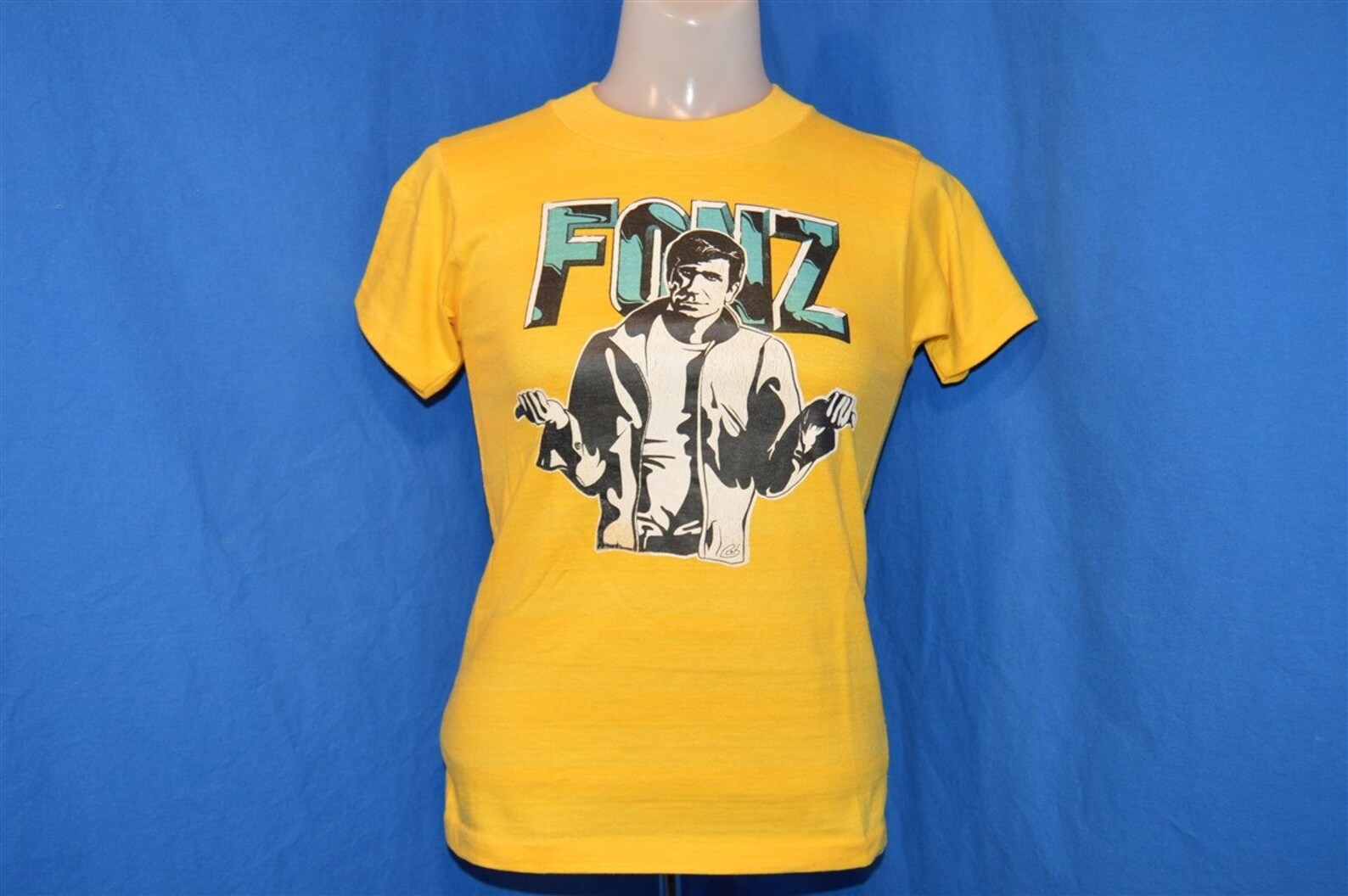 70s Happy Days the Fonz Iron on Yellow Vintage T-shirt Youth - Etsy