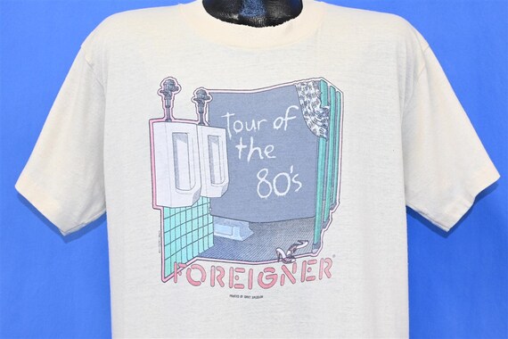 80s Foreigner Tour of the 80s Head Games Rock Band t-… - Gem