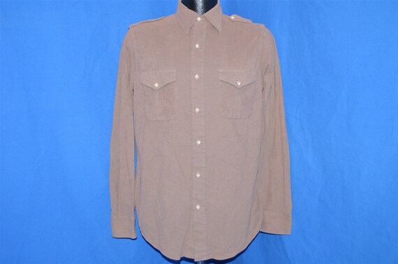 70s Sears Fieldmaster Tan Hunting Shirt Medium - Gem
