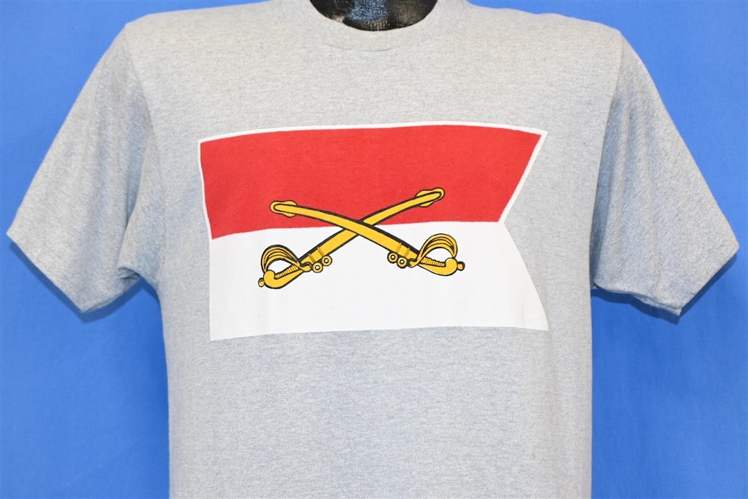 80s Guidon Flag US Army Cavalry Crossed Sabers T-shirt Medium - Etsy
