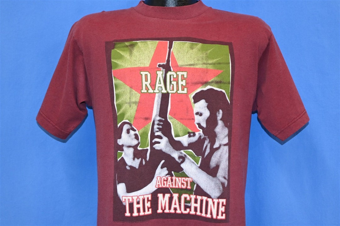 Y2K Rage Against the Machine RATM Metal Band Rap Rock Red Star T-shirt ...