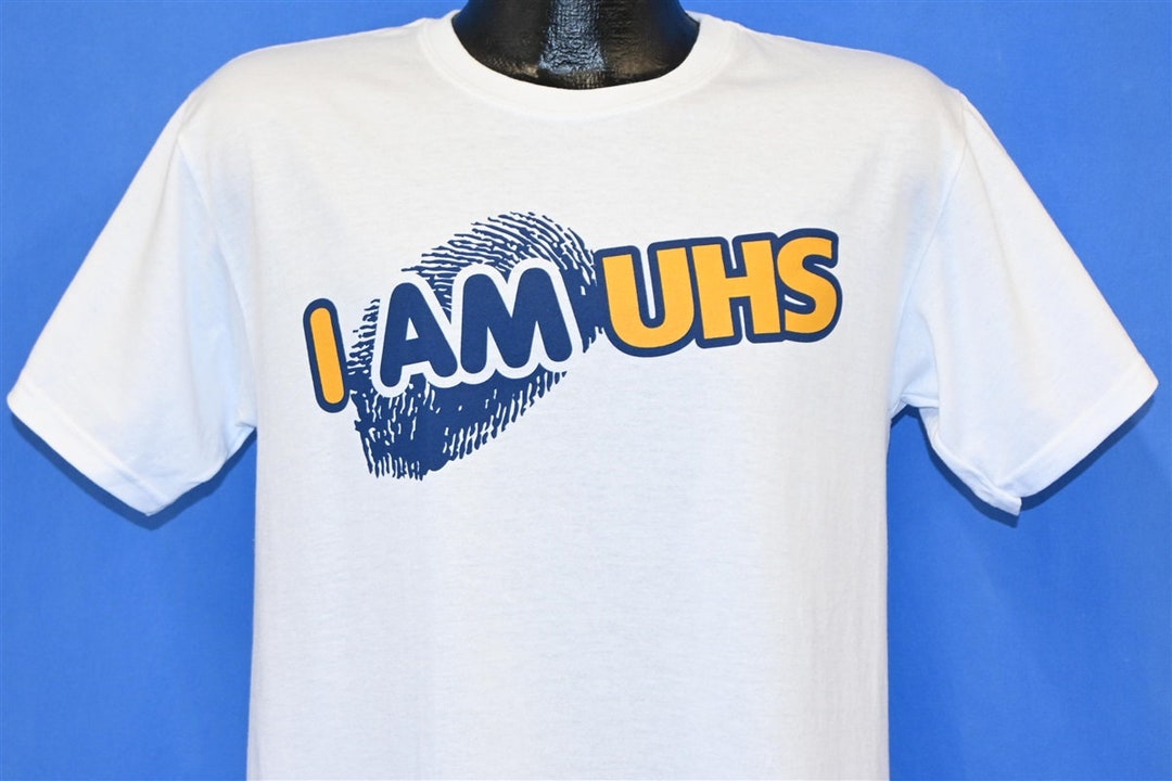 90s I Am UHS University Health System Hospital Fingerprint Logo T-shirt ...