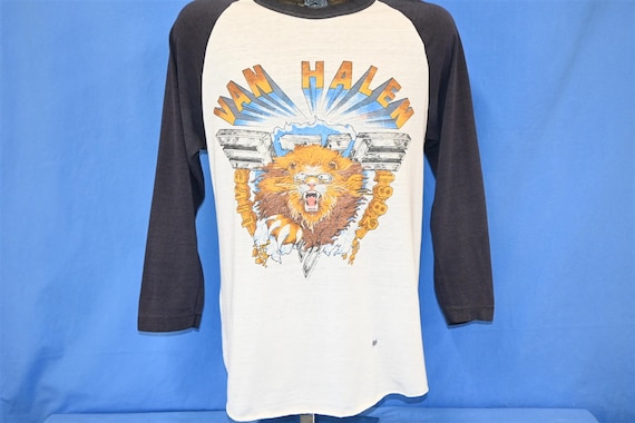 80s Van Halen Live In Concert Lion 1982 Raglan t-shir… - Gem