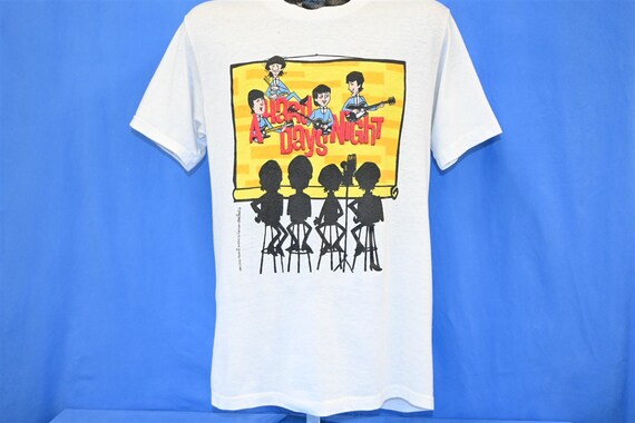 80s Beatles Hard Days Night Cartoon Puffy Rock Film t… - Gem