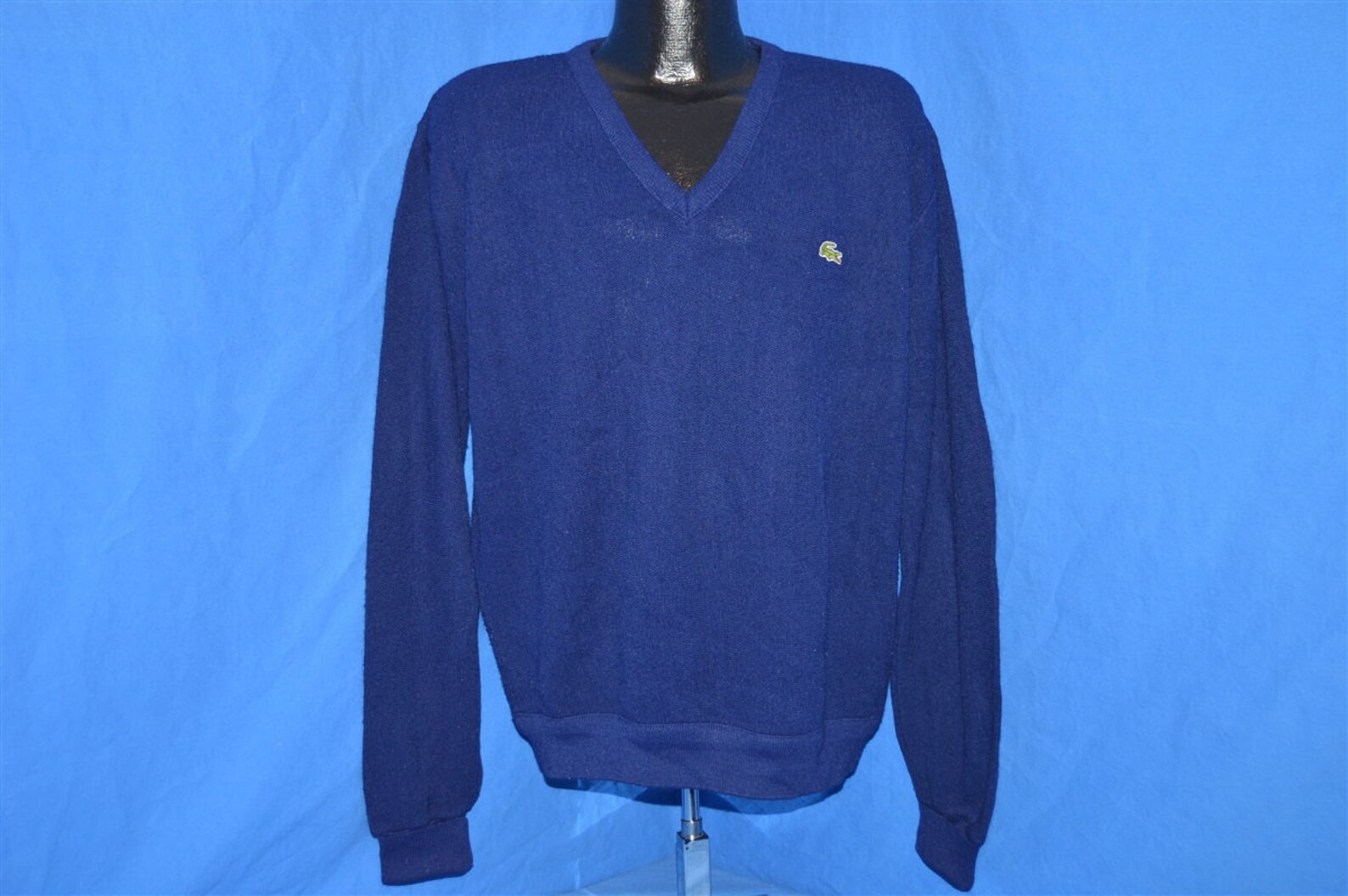 80s Izod Lacoste Navy Blue Pullover Alligator Sweater Large - Etsy