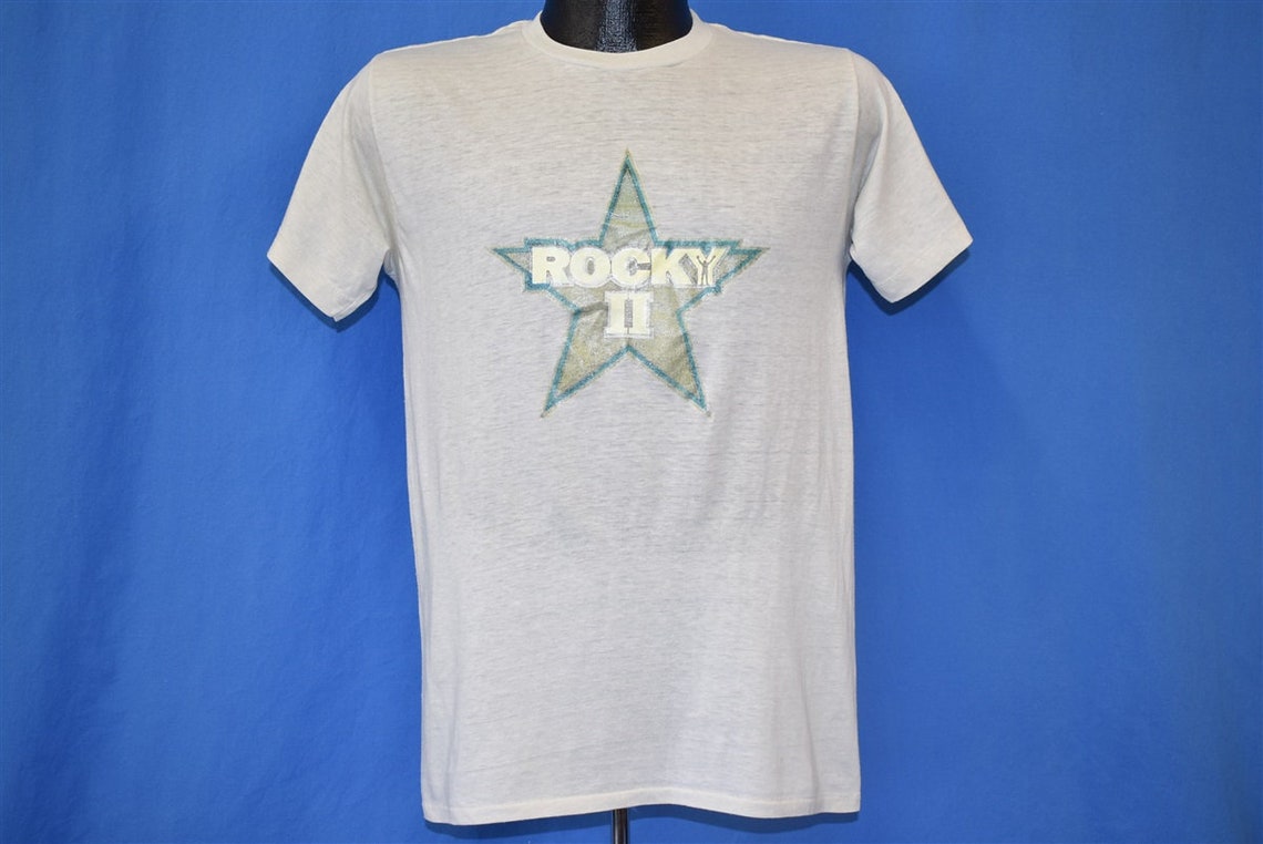80s Rocky II Movie Sequel Glitter Iron on Star Boxing T-shirt - Etsy