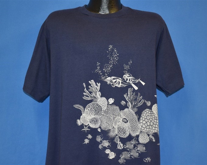80s Deep Sea Diving Coral Reef Fish T-shirt Large - Etsy