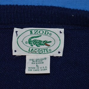 80s Izod Lacoste Navy Blue Pullover Alligator Sweater Large - Etsy