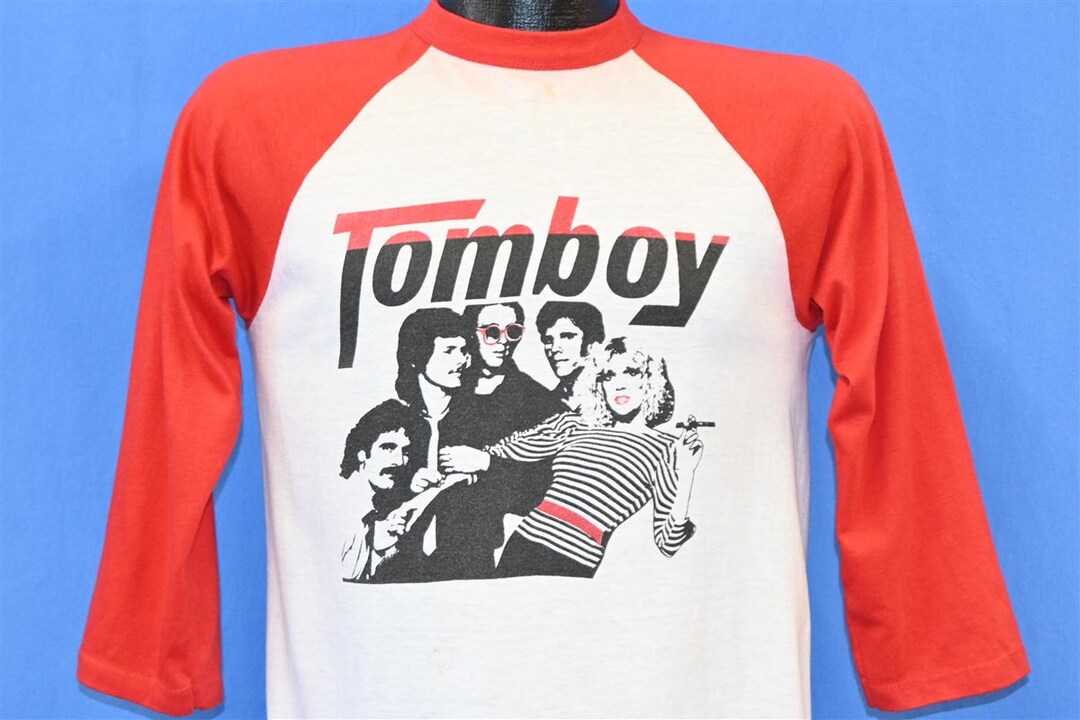 80s Tomboy Music Band Portrait Raglan Red White T-shirt Medium - Etsy