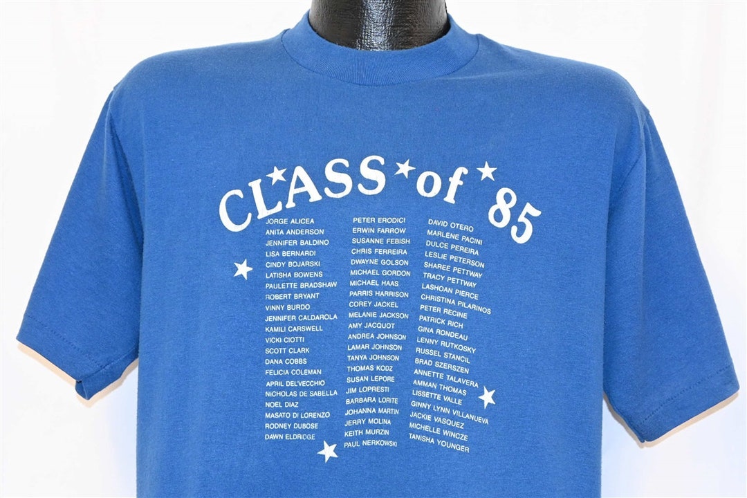 80s Graduating Class of 1985 Graduation Names High School Stars T-shirt ...