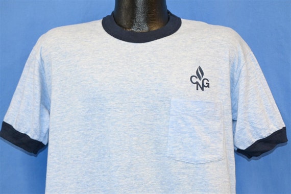 80s CNG Logo Connecticut Natural Gas Heathered Pocket… - Gem