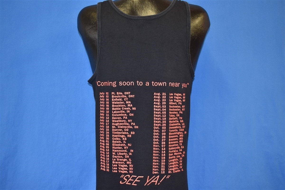 90s Eddie Rabbitt Live Ten Rounds Tour Tank Top t-shirt Medium | Etsy