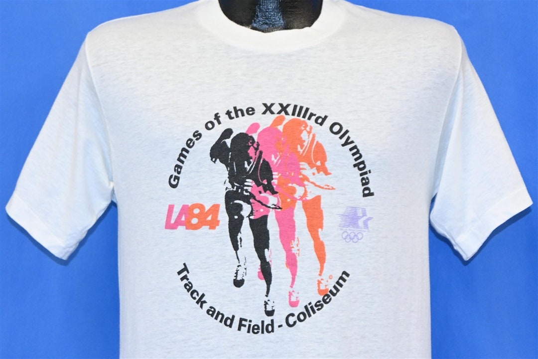 80s Los Angeles Olympics LA84 Track and Field T-shirt Medium - Etsy
