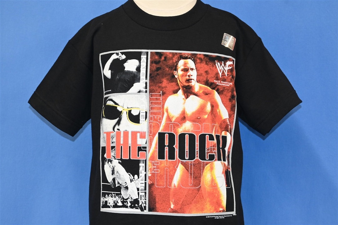Y2K Dwayne the Rock Johnson Layeth the Smacketh Down WWF Deadstock T ...