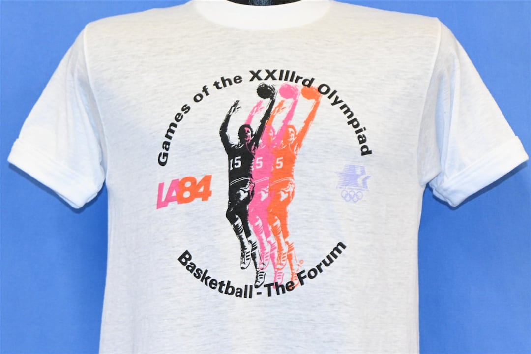 80s LA84 Olympic Games Los Angeles Basketball 1984 T-shirt Medium - Etsy