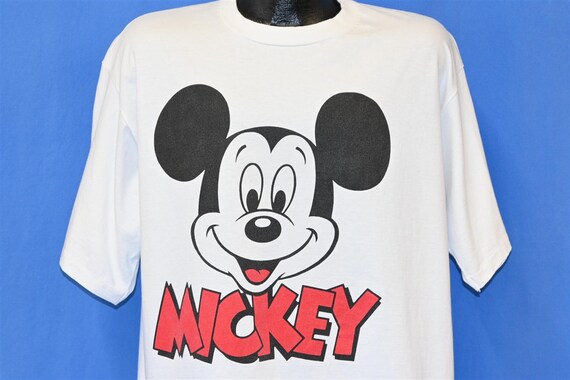 80s Mickey Mouse Walt Disney Cartoon Big Print t-shir… - Gem