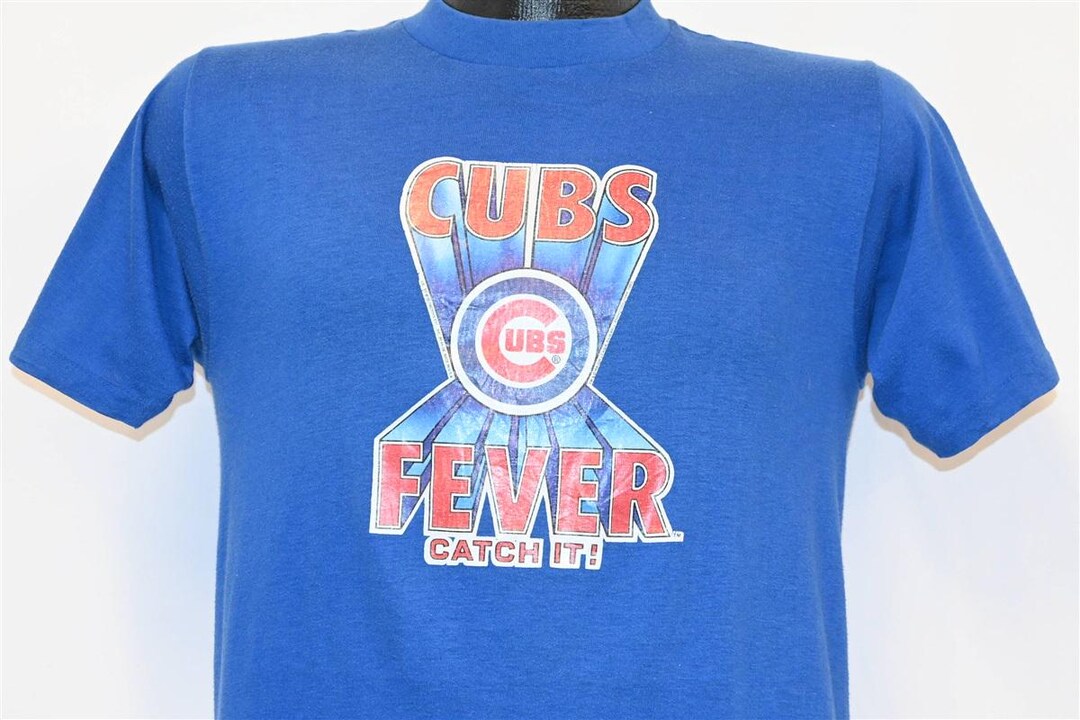 80s Chicago Cubs Fever Catch It Bill Buckner MLB Baseball Blue T-shirt ...