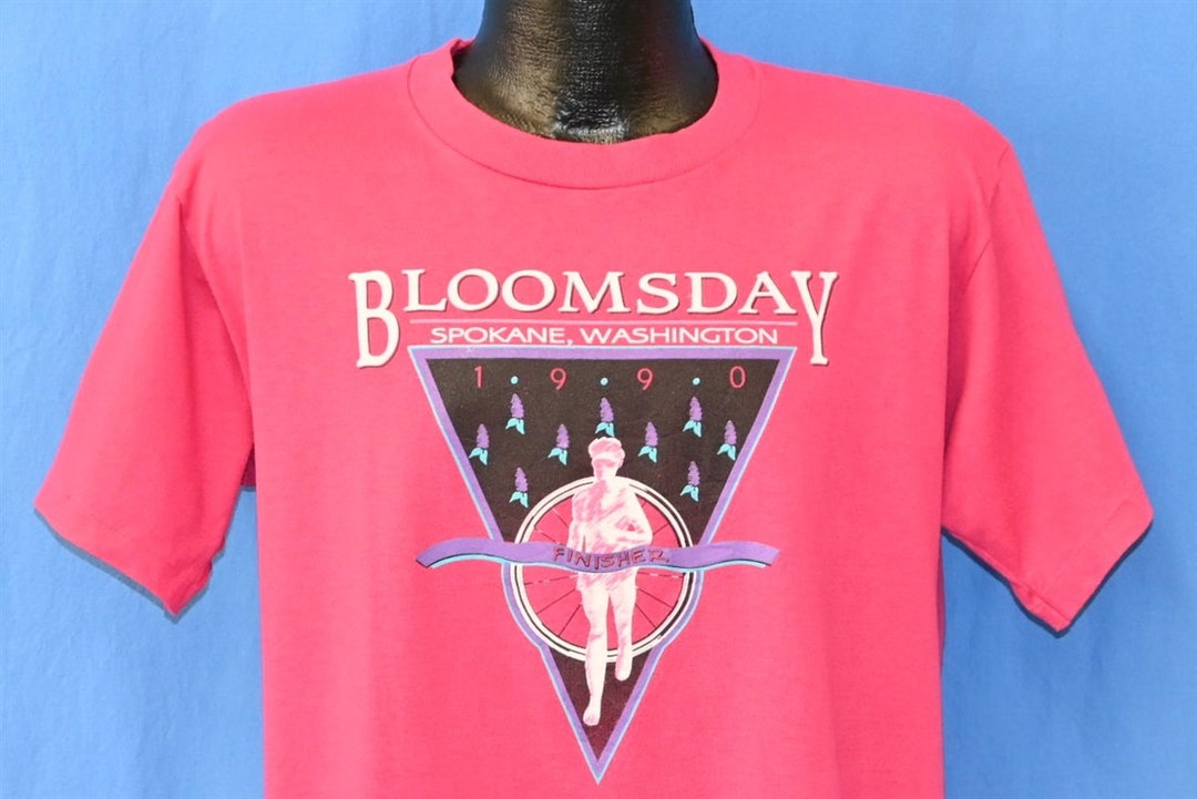90s Bloomsday Finisher Nike Swoosh Logo Spokane Washington Race T-shirt ...