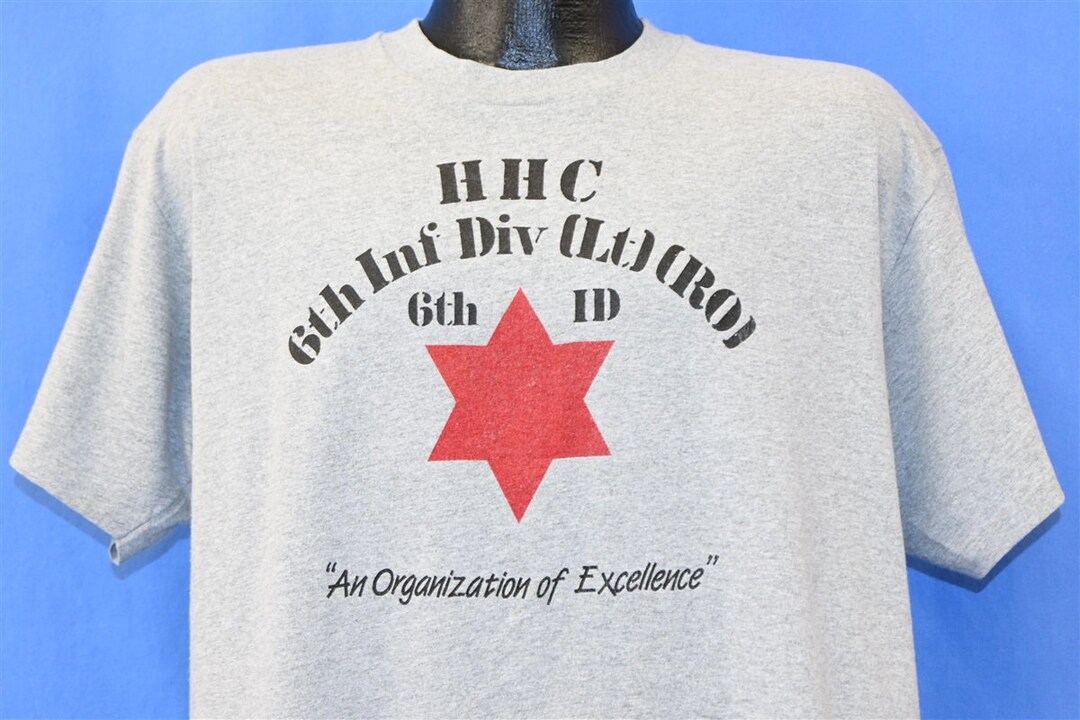 80s HHC 6th Infantry Division United States Army Red Star Military T ...