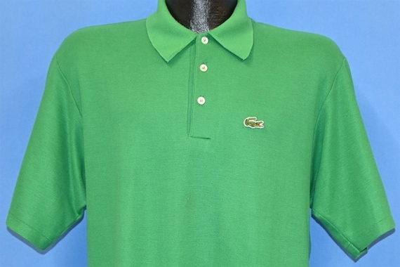 Polo de golf Izod Lacoste Annees 60 Vert Rib Knit Collar Extra Large Etsy France