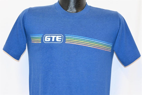 80s GTE General Telephone And Electric Logo Rainbow S… - Gem