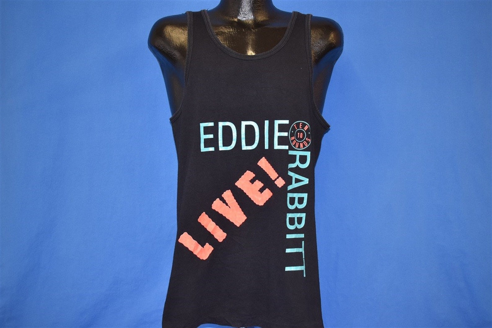 90s Eddie Rabbitt Live Ten Rounds Tour Tank Top t-shirt Medium | Etsy