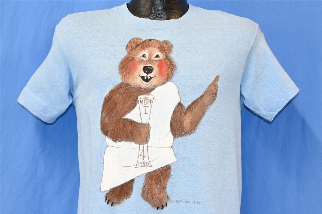 T-shirt dessin animé mignon romain peint à la main en MDPE 1980 Toga ...