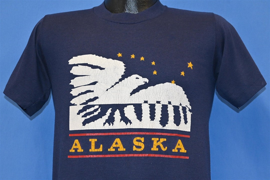 80s Alaska State Flag Big Dipper Constellation Eagle Souvenir T-shirt ...