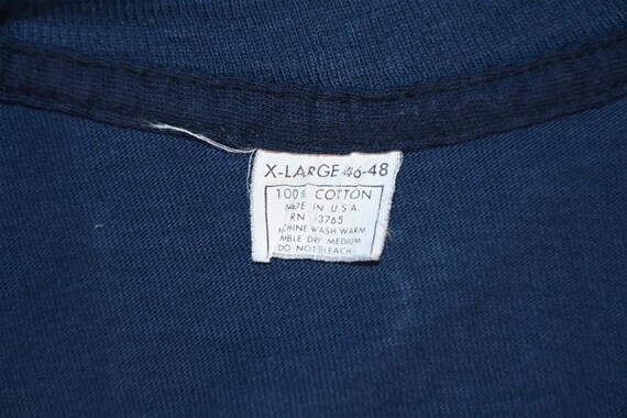 70s The Rockets Detroit Blues Rock Band Navy Blue Log… - Gem