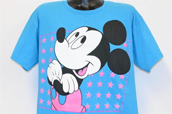 90s Mickey Mouse Walt Disney Blue Stars Animated Cart… - Gem