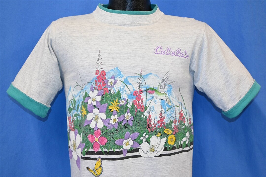 90s Cabela's Flowers Mountain Hummingbird Outdoor Goods Store Roll up ...