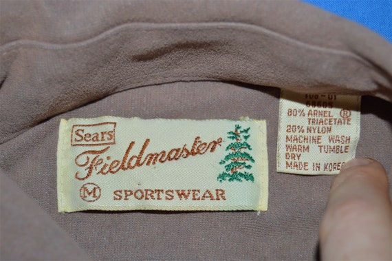 70s Sears Fieldmaster Tan Hunting Shirt Medium - Gem