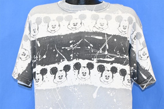 90s Walt Disney All Over Print Mickey Mouse Cartoon G… - Gem