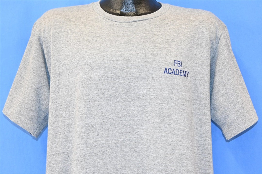 80s FBI Academy Law Enforcement Training Rayon Tri Blend Gray T-shirt ...