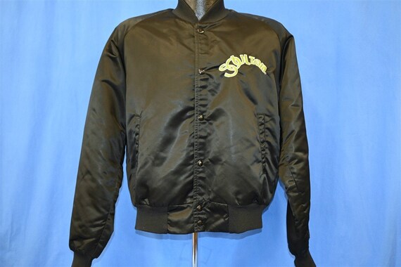 80s Soul Train TV Show Embroidered Chalk Line Satin S… - Gem