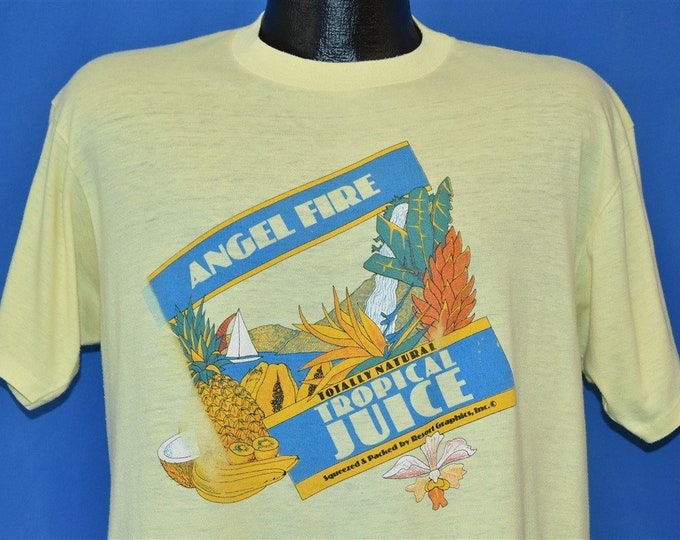 80s Angel Fire Natural Tropical Juice T-shirt Large - Etsy