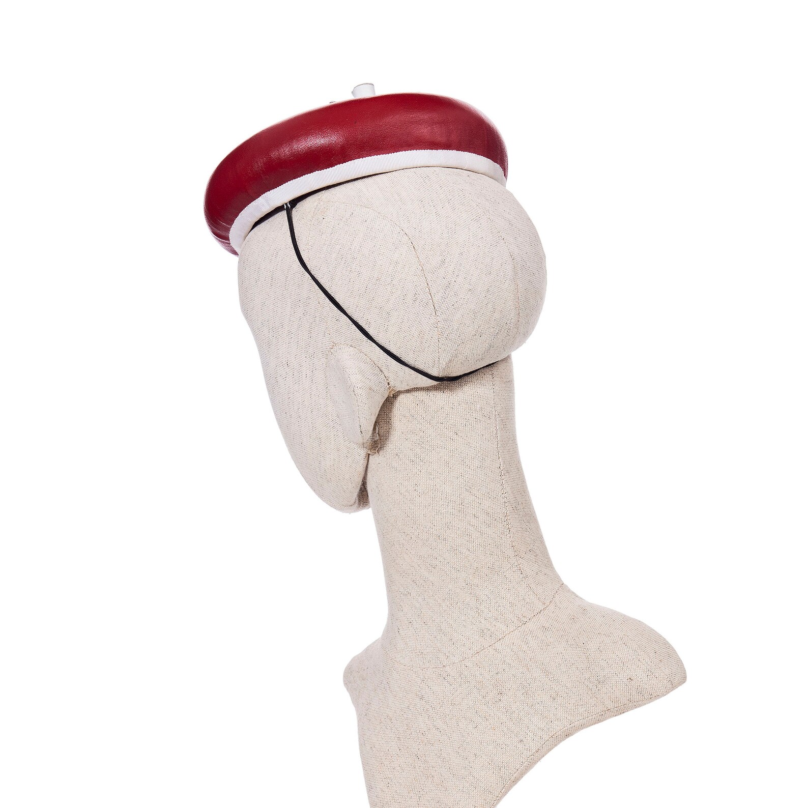 Mini Red Beret, Red and White Round Fascinator 50% OFF- ON Sale - Etsy