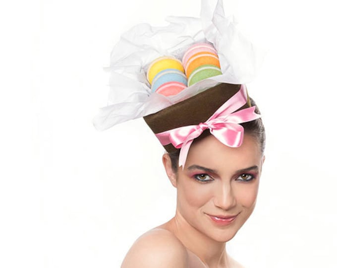 MADE TO ORDER Macaron Headpiece, Sweet Baked Goods Food Hat - Etsy