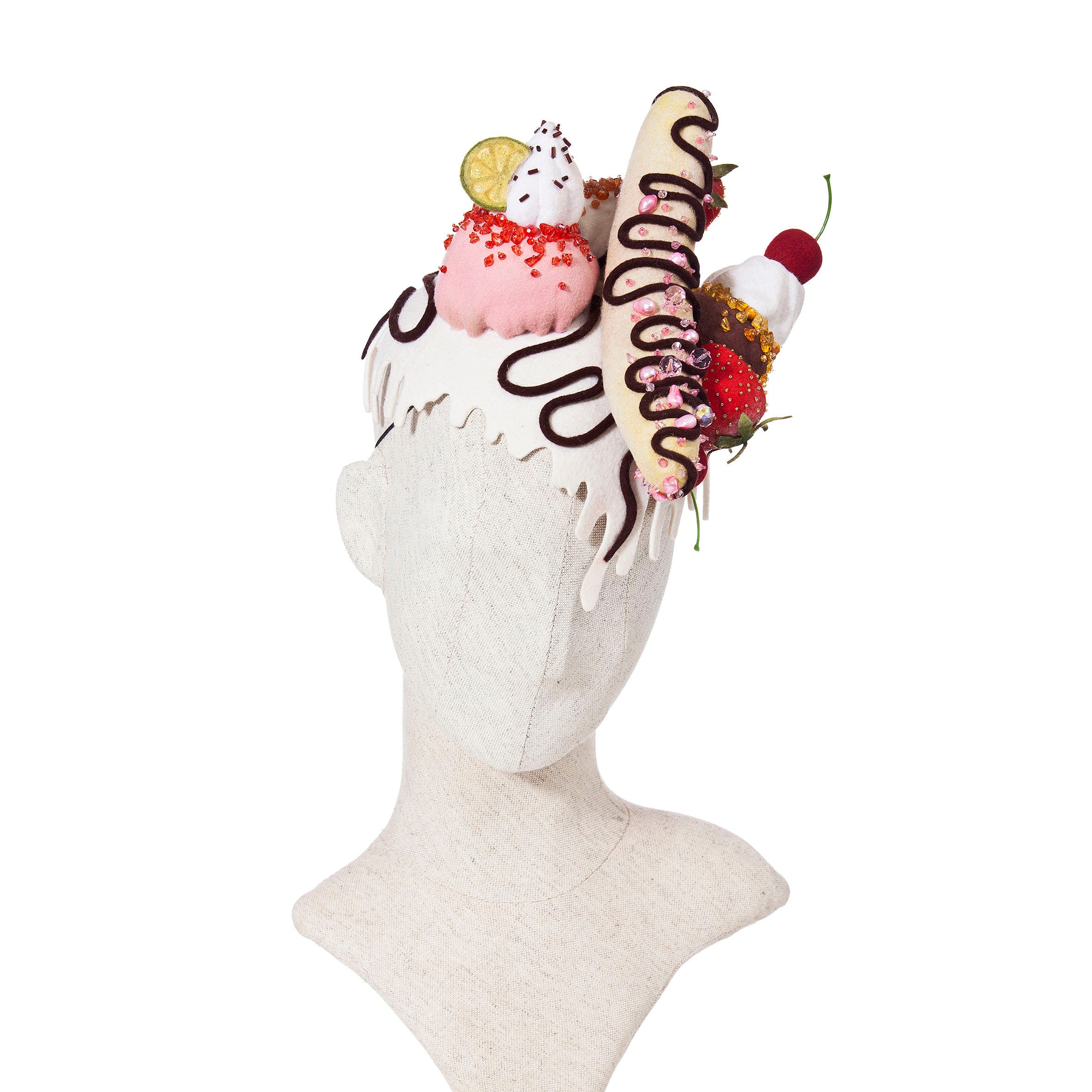 Sunday Ice Cream Fascinator Banana Split Hat - Etsy